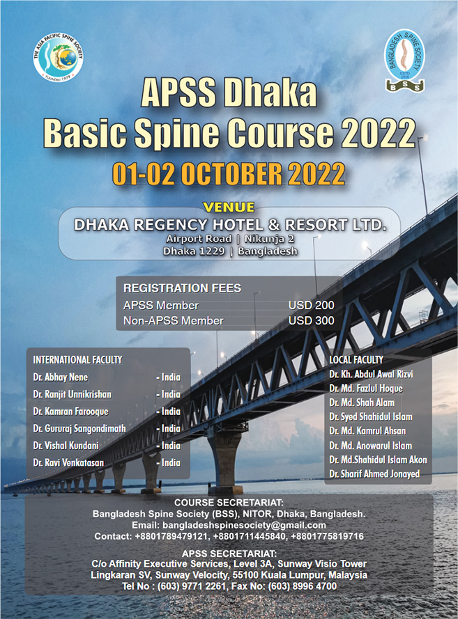 Asia Pacific Spine Society | Spine Section of APOA | Spine Society Asia Pacific Spine Society | Spine Section of APOA | Spine Society